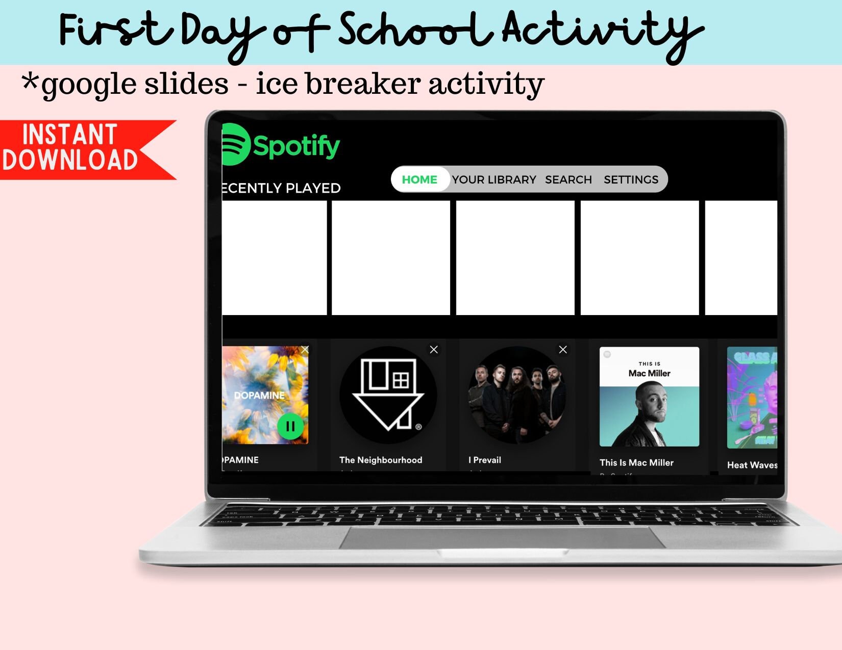 First Day of School Ice Breaker Activity | Digital Slide | Digital ...