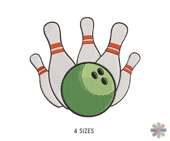 Play Bowling Embroidery Design Twinni. Machine Embroidery - Etsy
