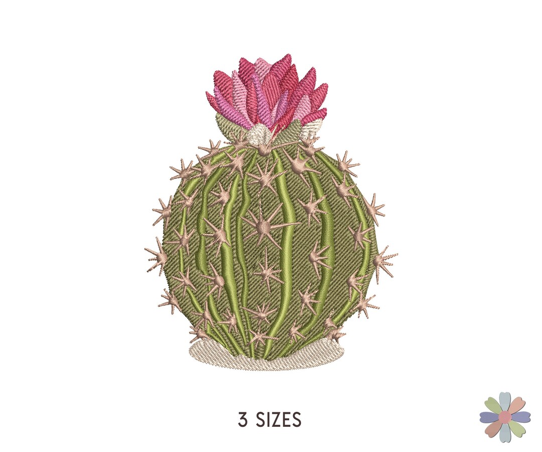 Round Small Cactus Embroidery Design Twinni. Machine Embroidery Pattern ...