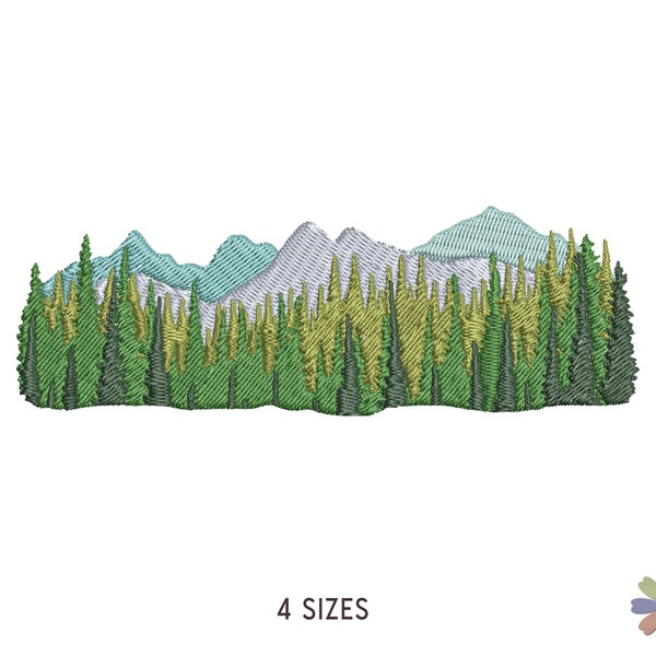 Mountain Embroidery File - Etsy