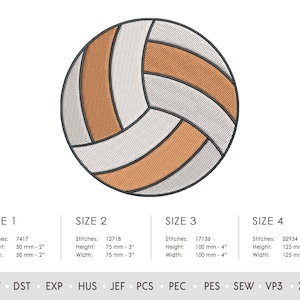 Volleyball Ball Embroidery Design. Machine Embroidery Sport Pattern ...