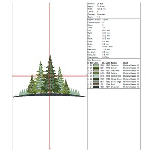 Evergreen Fir Trees Embroidery Design Onni. Machine Embroidery Pattern ...