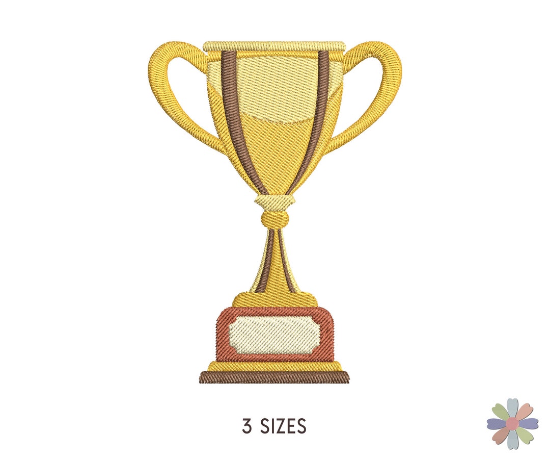 Winner Champion Cup Award Embroidery Design Twinni. Machine - Etsy