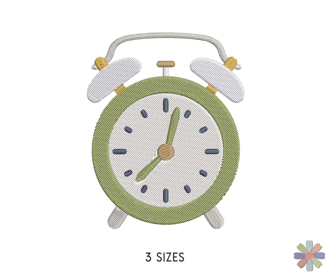 Alarm Clock Embroidery Watch Design. Machine Embroidery Pattern. School ...