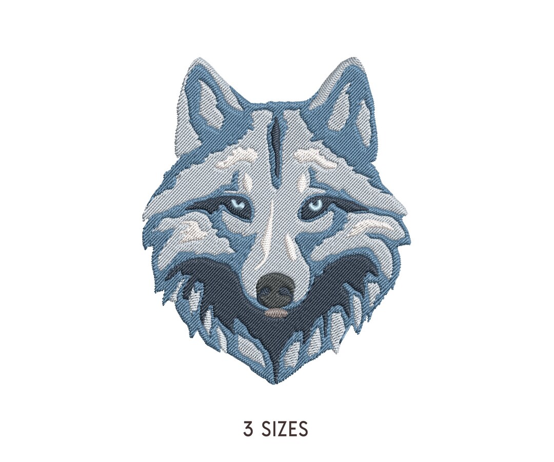 White Wolf Head Embroidery Design. Machine Embroidery Pattern. Animals ...
