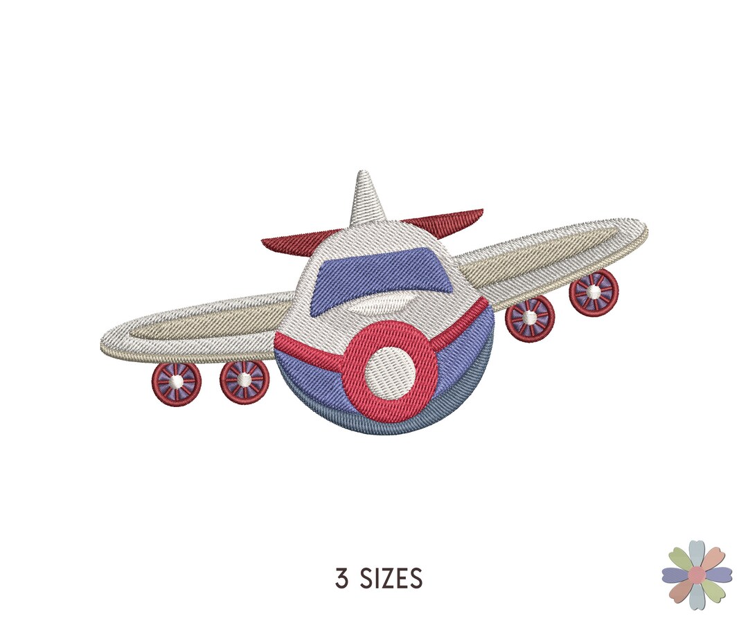 Airplane Embroidery Design Twinni. Machine Embroidery Pattern. Vehicle ...