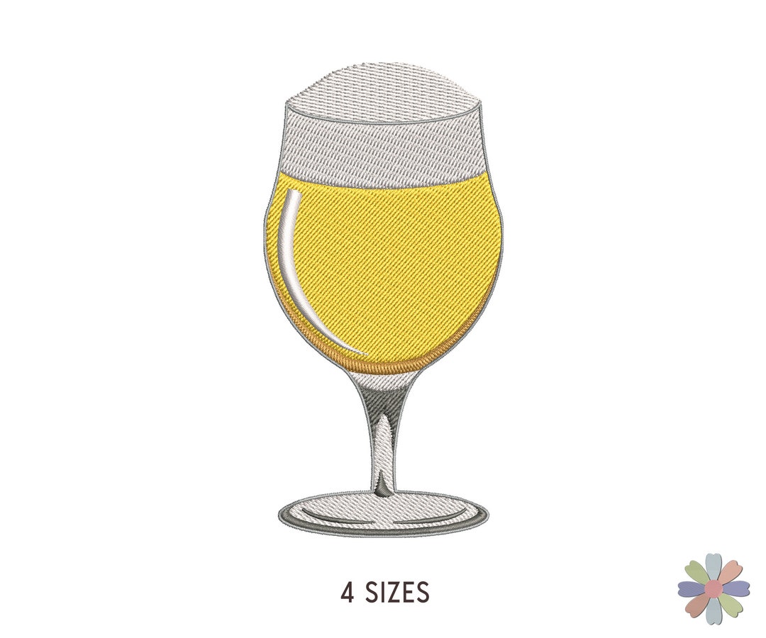 Short Beer Glass Embroidery Design Thirti. Machine Embroidery Bear ...