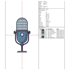 Radio Microphone Embroidery Design. Machine Embroidery Pattern. Music ...