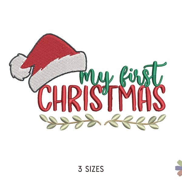 First Christmas Embroidery Design - Etsy