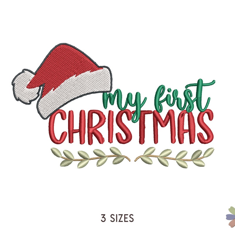 First Christmas Embroidery Design - Etsy