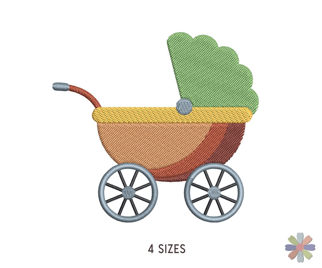 Baby Stroller Buggy Embroidery Design. Machine Embroidery Pattern. Baby ...