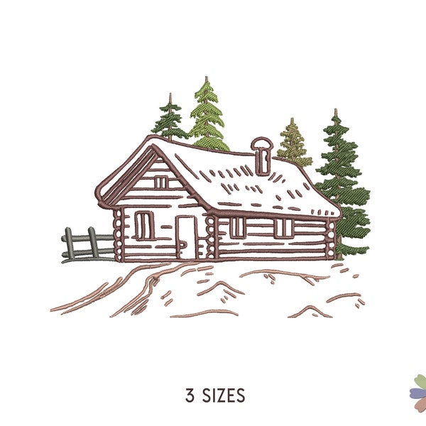 Cabin Embroidery - Etsy