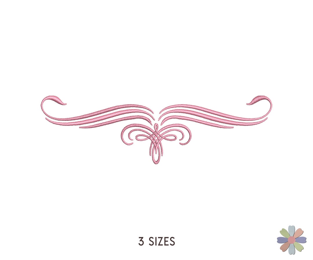 Border Element Monogram Font Frame Embroidery Design Twinni. Machine ...