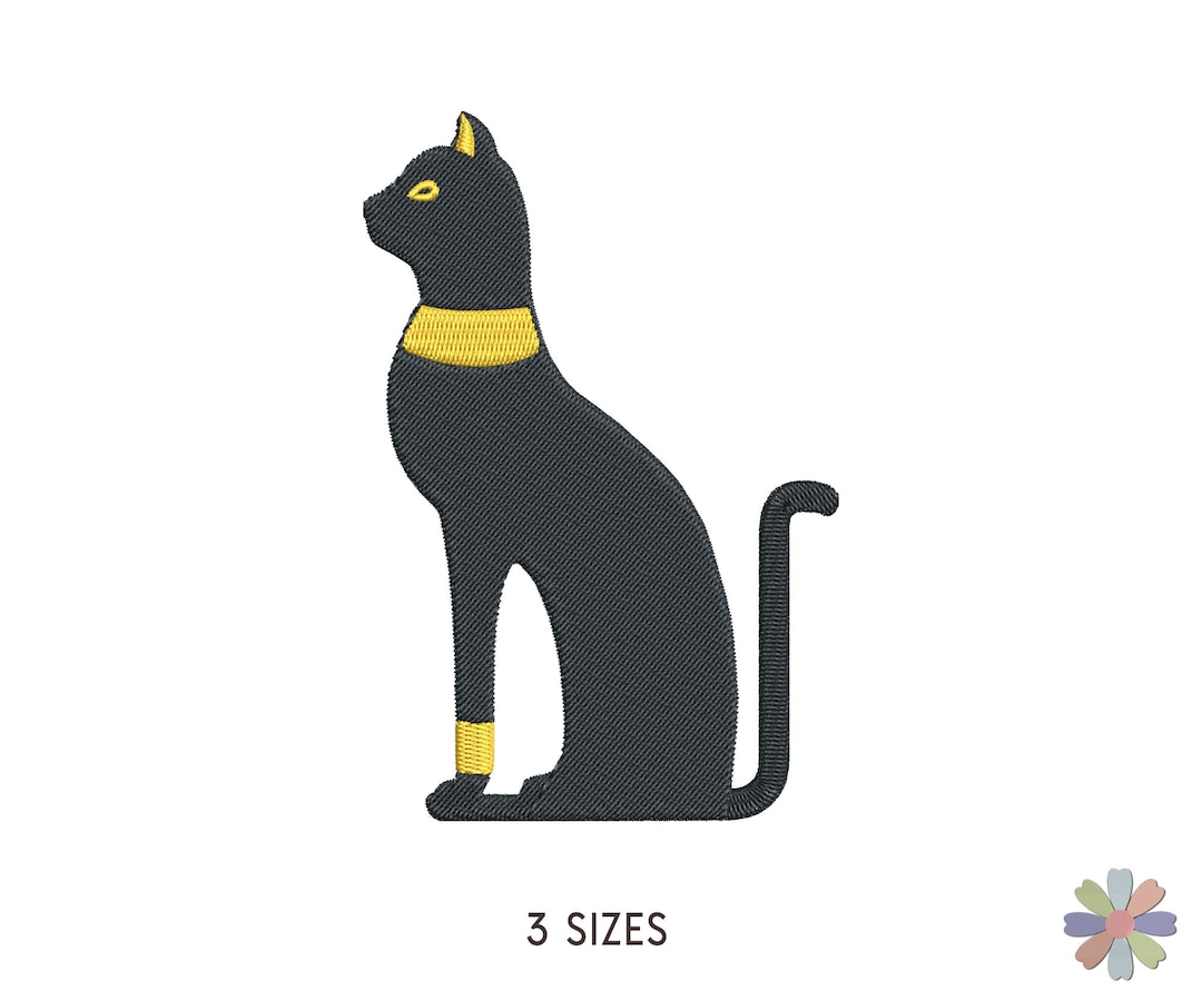 Egyptian Cat Symbol Embroidery Design. Machine Embroidery Pattern ...