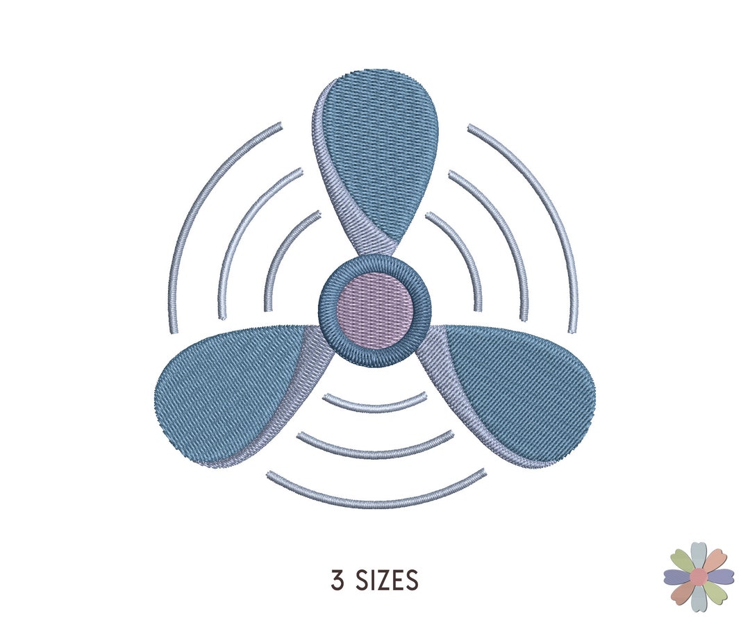 Fan for Cooling Element Embroidery Design. Machine Embroidery Pattern ...