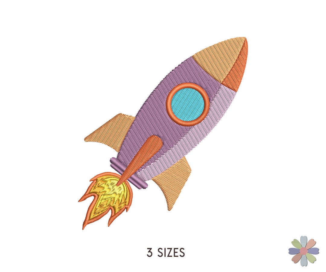 Space Rocket Embroidery Design Onni. Machine Embroidery Pattern ...