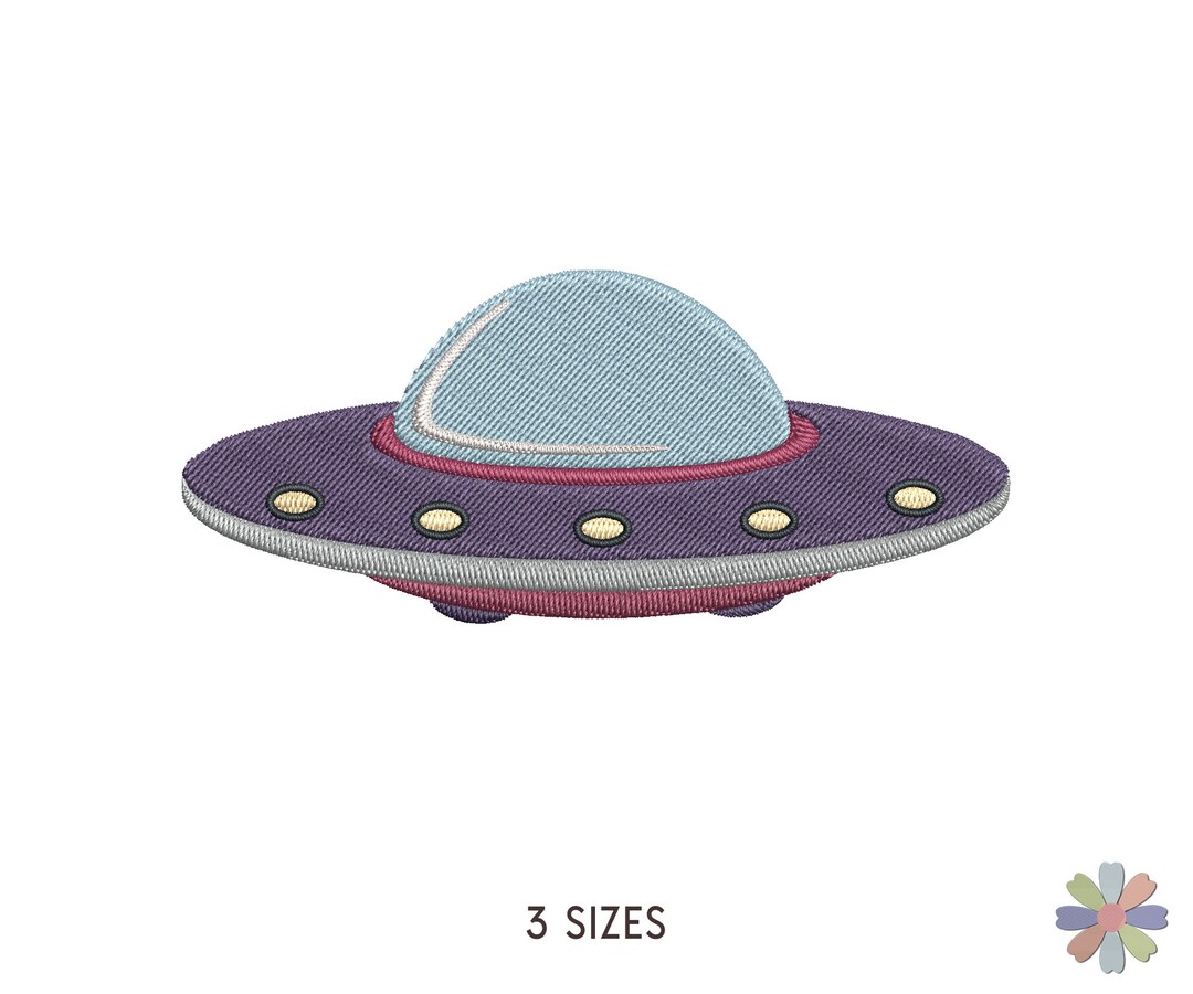 Flying Space UFO Embroidery Design Onni. Machine Embroidery Space ...
