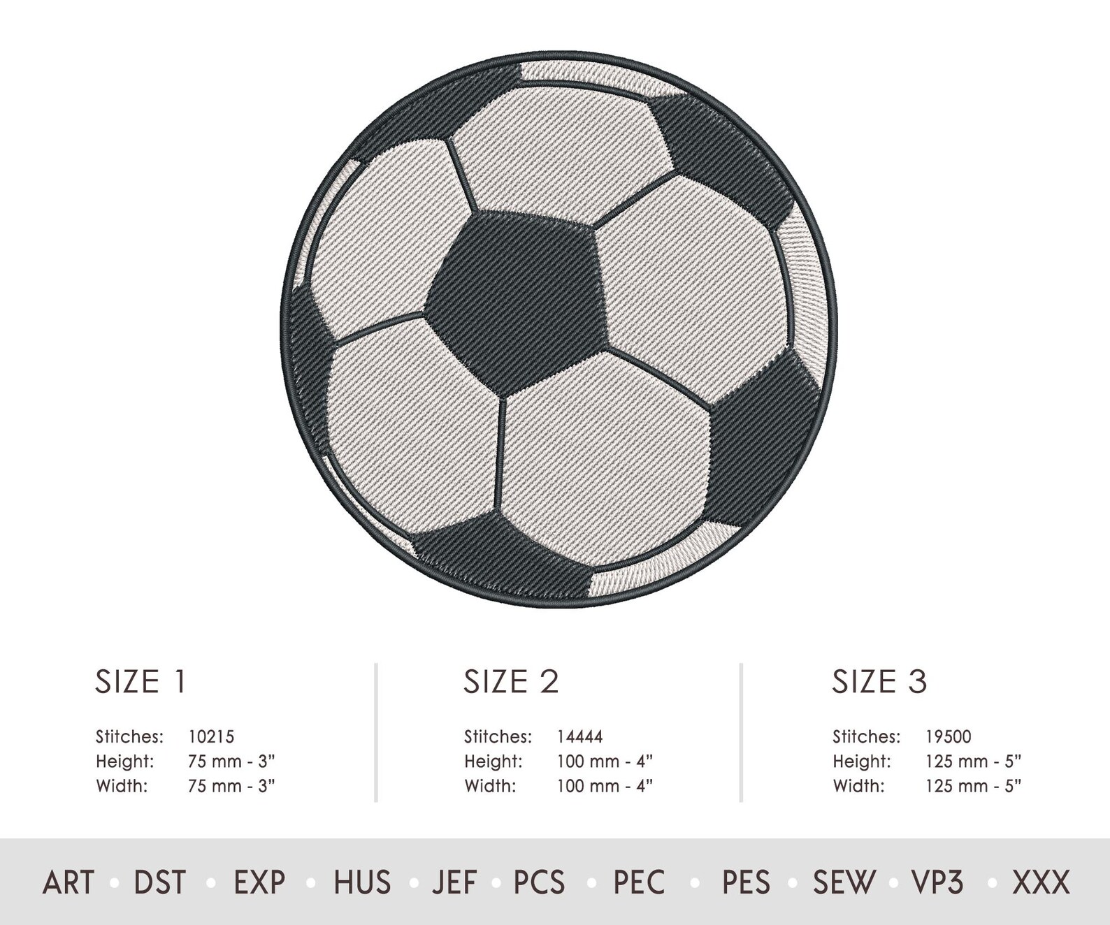 Football Ball Embroidery Design. Machine Embroidery Soccer Sport ...