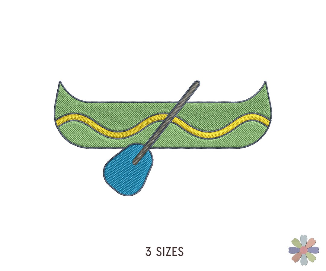 Canoe With Paddle Embroidery Design Onni. Machine Embroidery Pattern ...