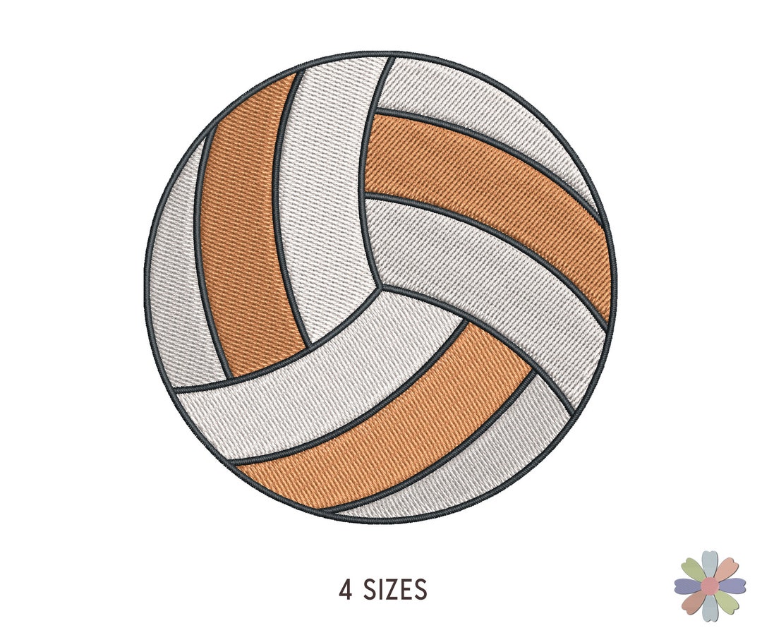 Volleyball Ball Embroidery Design. Machine Embroidery Sport Pattern ...