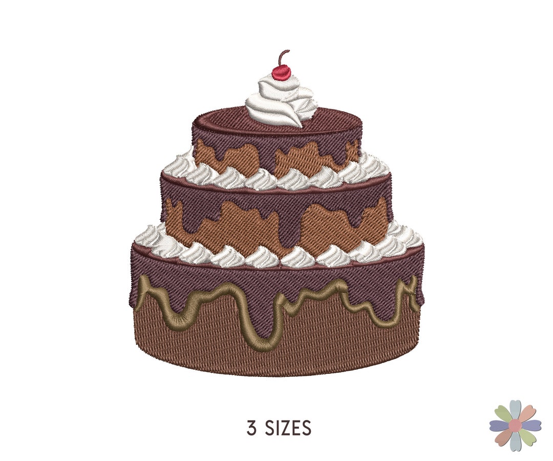Chocolate Cake With Berry Embroidery Design Onni. Machine Embroidery ...