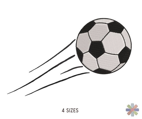 Flying Football Ball Embroidery Design. Machine Embroidery - Etsy