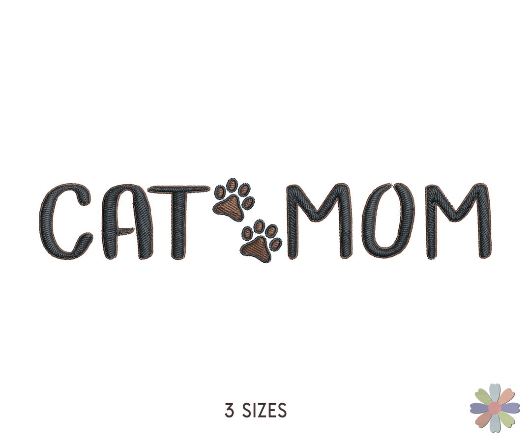 Cat Mom Embroidery Design Twinni. Machine Embroidery Pattern. Family ...