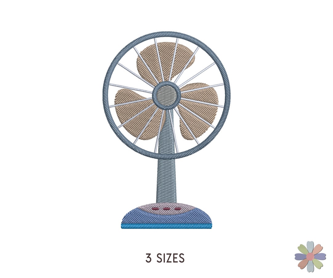 Stand Fan for Cooling Embroidery Design. Machine Embroidery Pattern ...