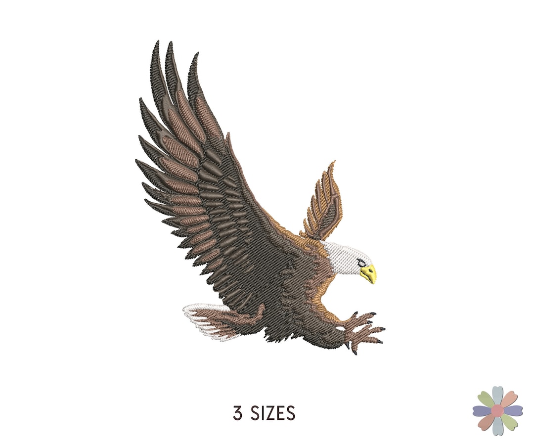 Flying Eagle Embroidery Design. Machine Embroidery Pattern. Birds Scene ...