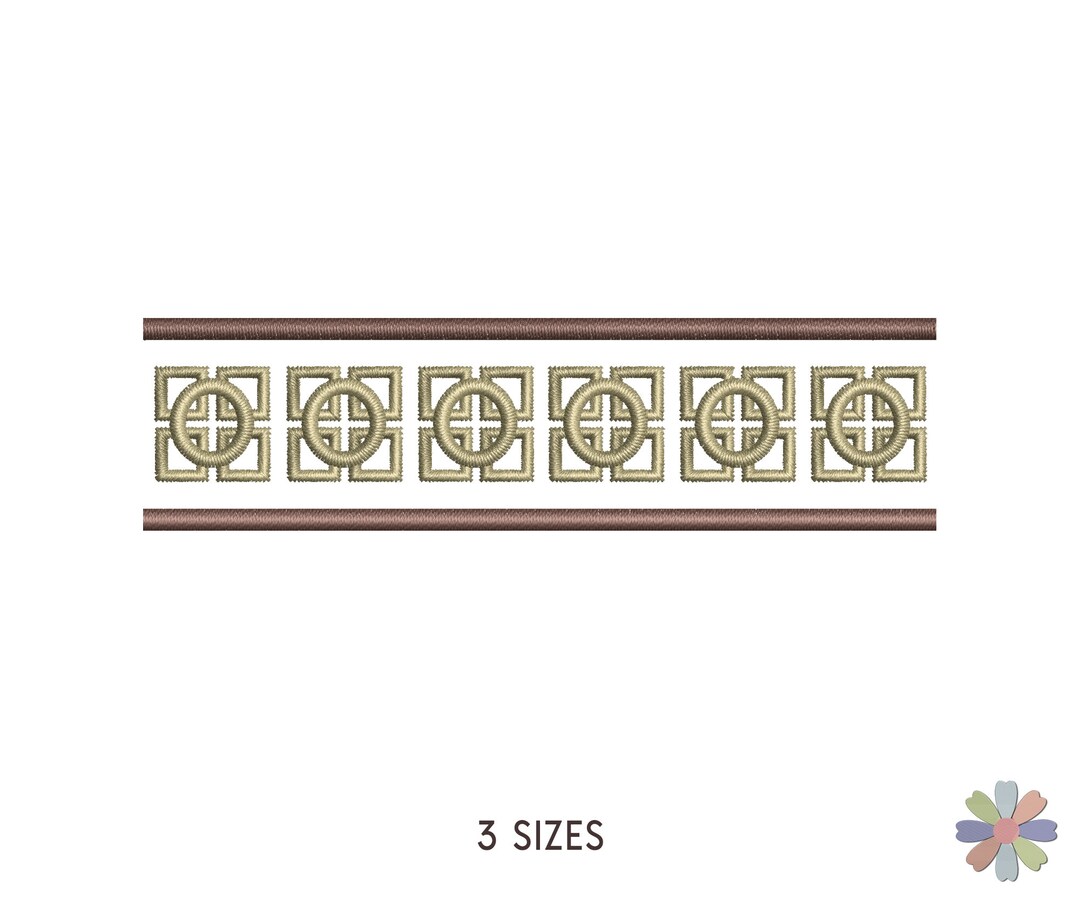 Border Embroidery Design Ninthi. Machine Embroidery Pattern. Vintage ...