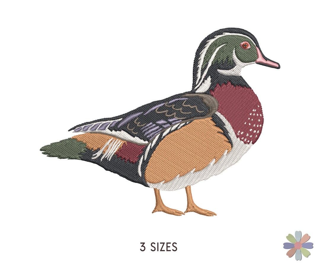 Wood Carolina Duck Embroidery Design Onni: Birds Scene (multi Format ...
