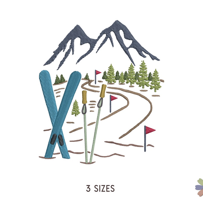 Ski Embroidery - Etsy