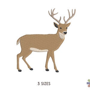 Walking Dear Machine Embroidery Design: Animals Scene (multi Format ...