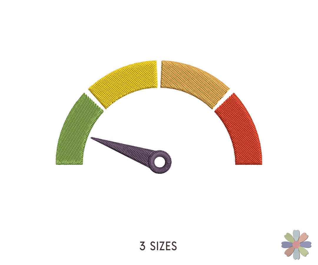 Meter Indicator Level Lower Green Score Embroidery Design. Machine ...
