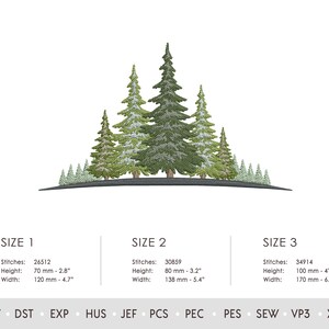 Evergreen Fir Trees Embroidery Design Onni. Machine Embroidery Pattern ...