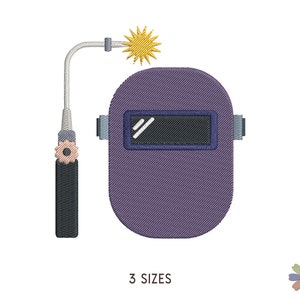 Welding Helmet and Tools Embroidery Design Onni. Machine Embroidery ...
