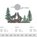 Couple Howling Wolves in Pine Fir Forest Twinni Embroidery Design ...
