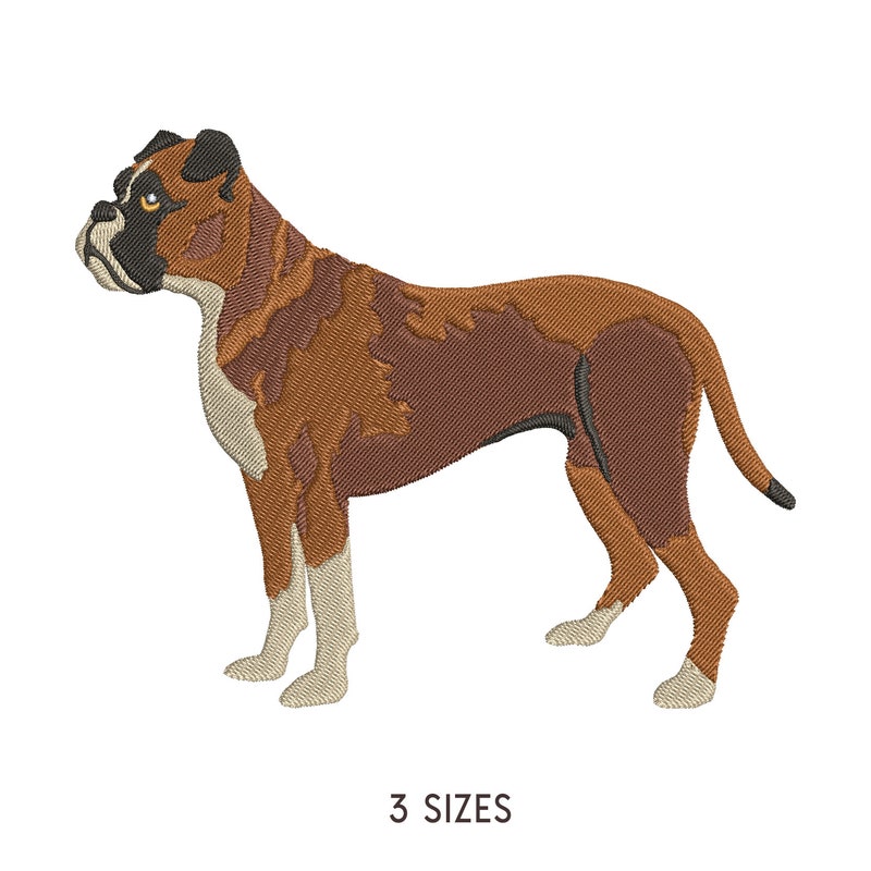 Boxer Dog Embroidery - Etsy