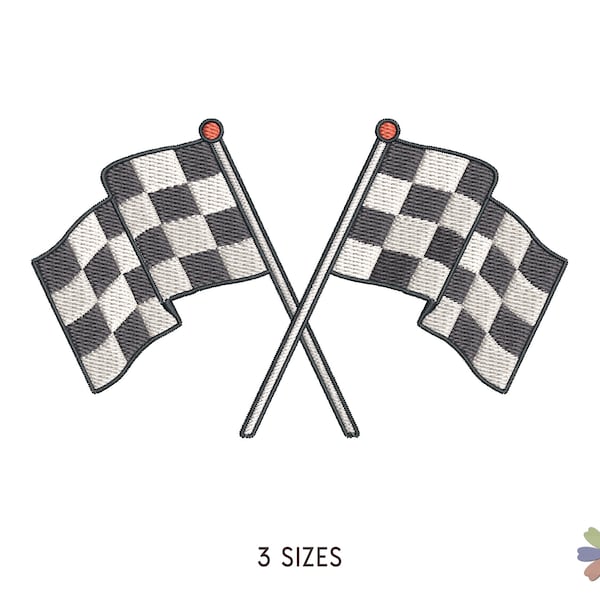 Embroidery File Checkered Flag - Etsy