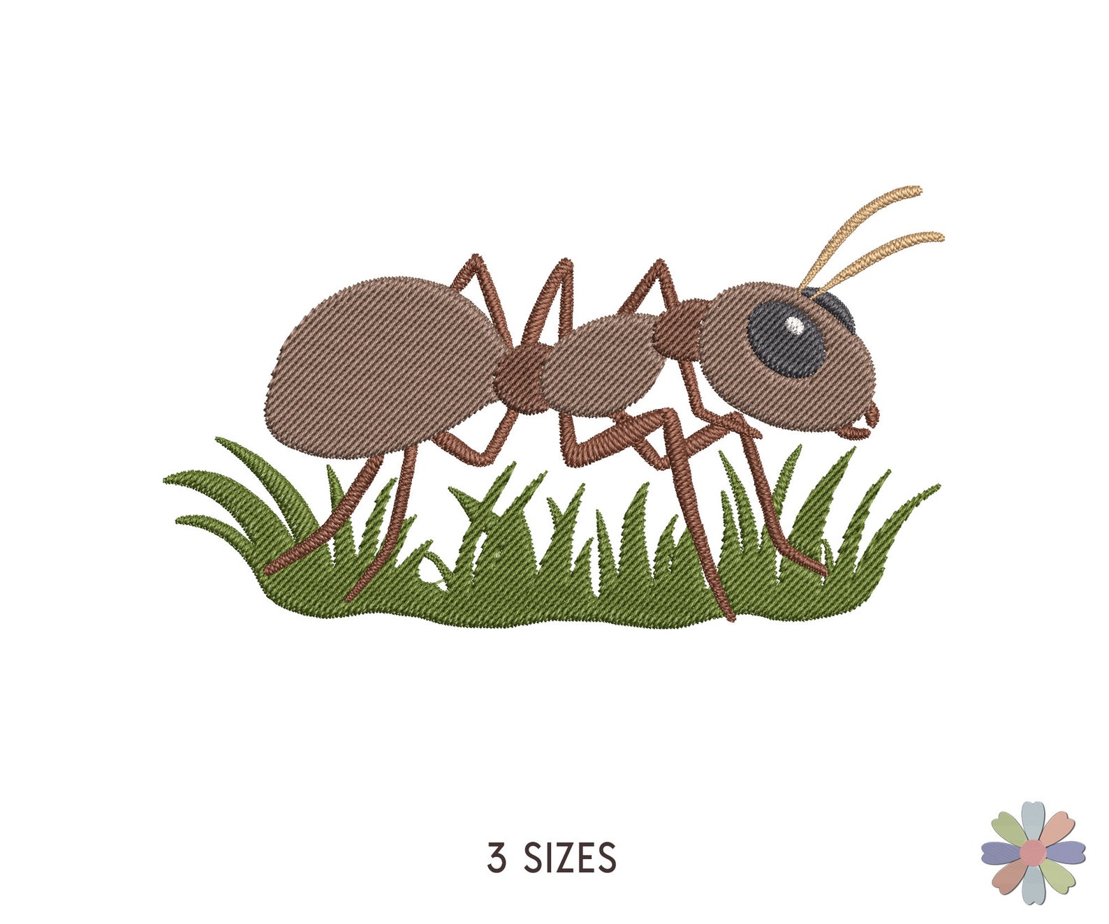 Ant in Green Grass Embroidery Design: Insects Scene (multi Format ...