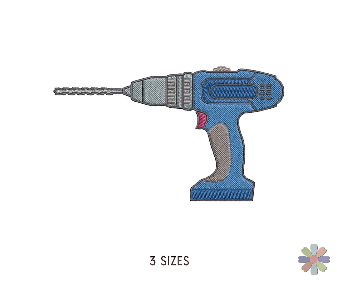Electric Drill Carpentry Tools Embroidery Design. Machine Embroidery Pattern. Elements ...