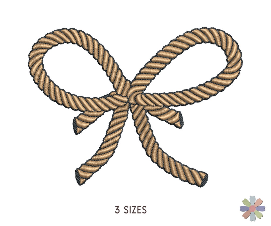 Rope Bow Embroidery Design. Machine Embroidery Elements Pattern. Multi ...