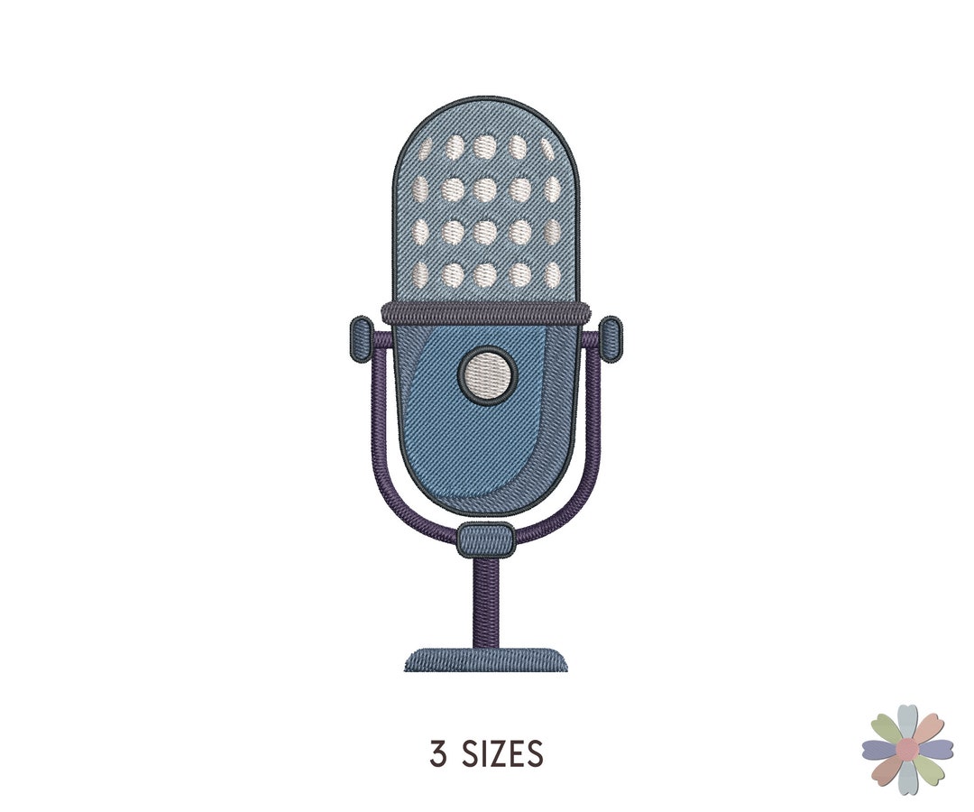 Radio Microphone Embroidery Design. Machine Embroidery Pattern. Music ...