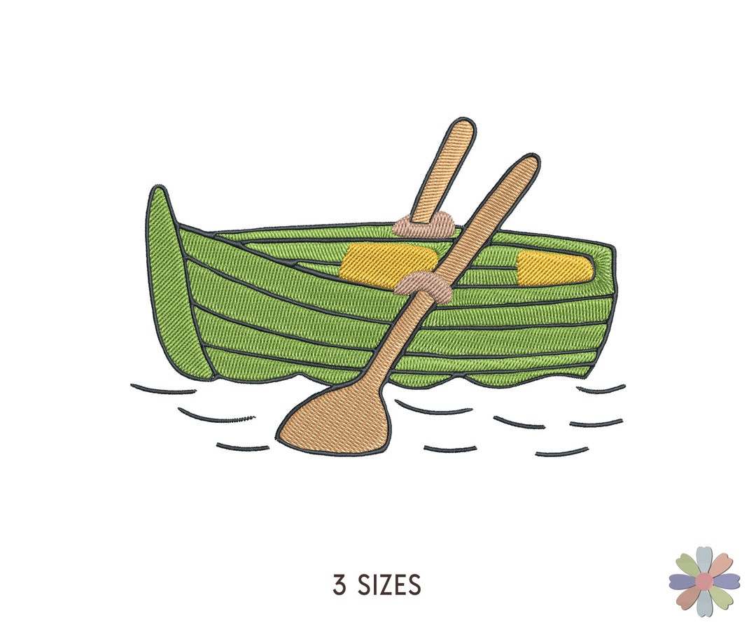 Boat With Paddle Embroidery Design. Machine Embroidery Pattern. Vehicle ...