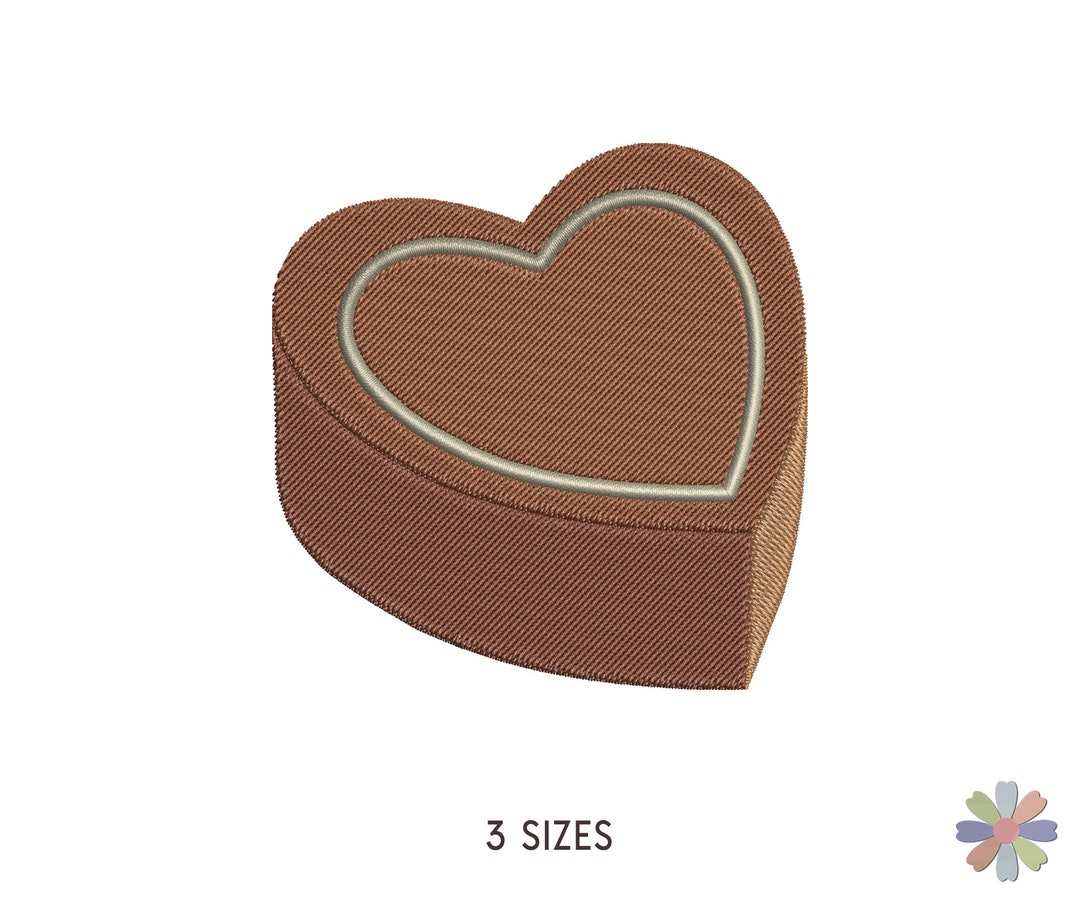 Chocolate Heart Candy Embroidery Design: Food Scene (multi Format ...