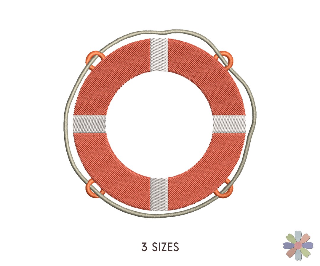 Life Preserver Ring Embroidery Design: Lifestyle Scene (multi Format ...