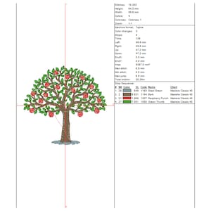Apple Tree Embroidery Design. Machine Embroidery Pattern. Nature Scene ...