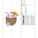 Beach Cocktail From Coconut Embroidery Design. Machine Embroidery ...