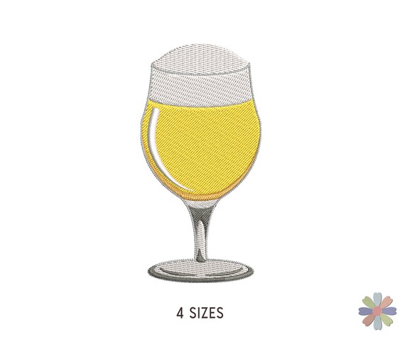 Short Beer Glass Embroidery Design Thirti. Machine Embroidery - Etsy