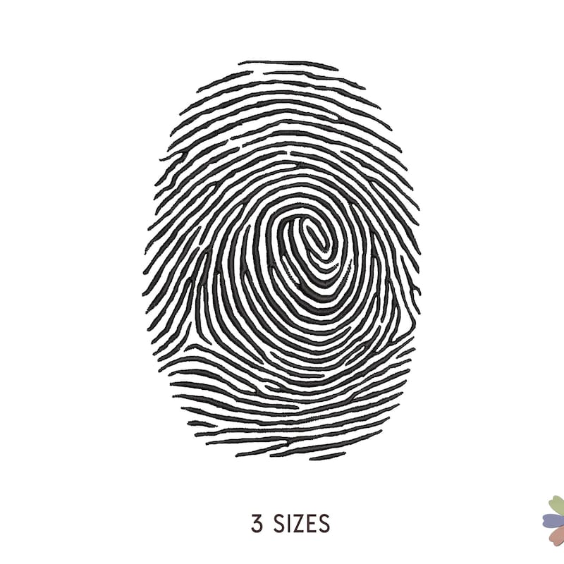 Embroidery Fingerprint - Etsy UK
